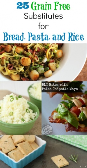 25 Grain Free Substitutes for Bread, Pasta, and Rice - Holistically ...
